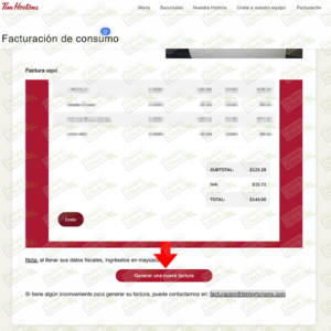 Tim Hortons Facturación | CFDI 4.0 | Factura Click